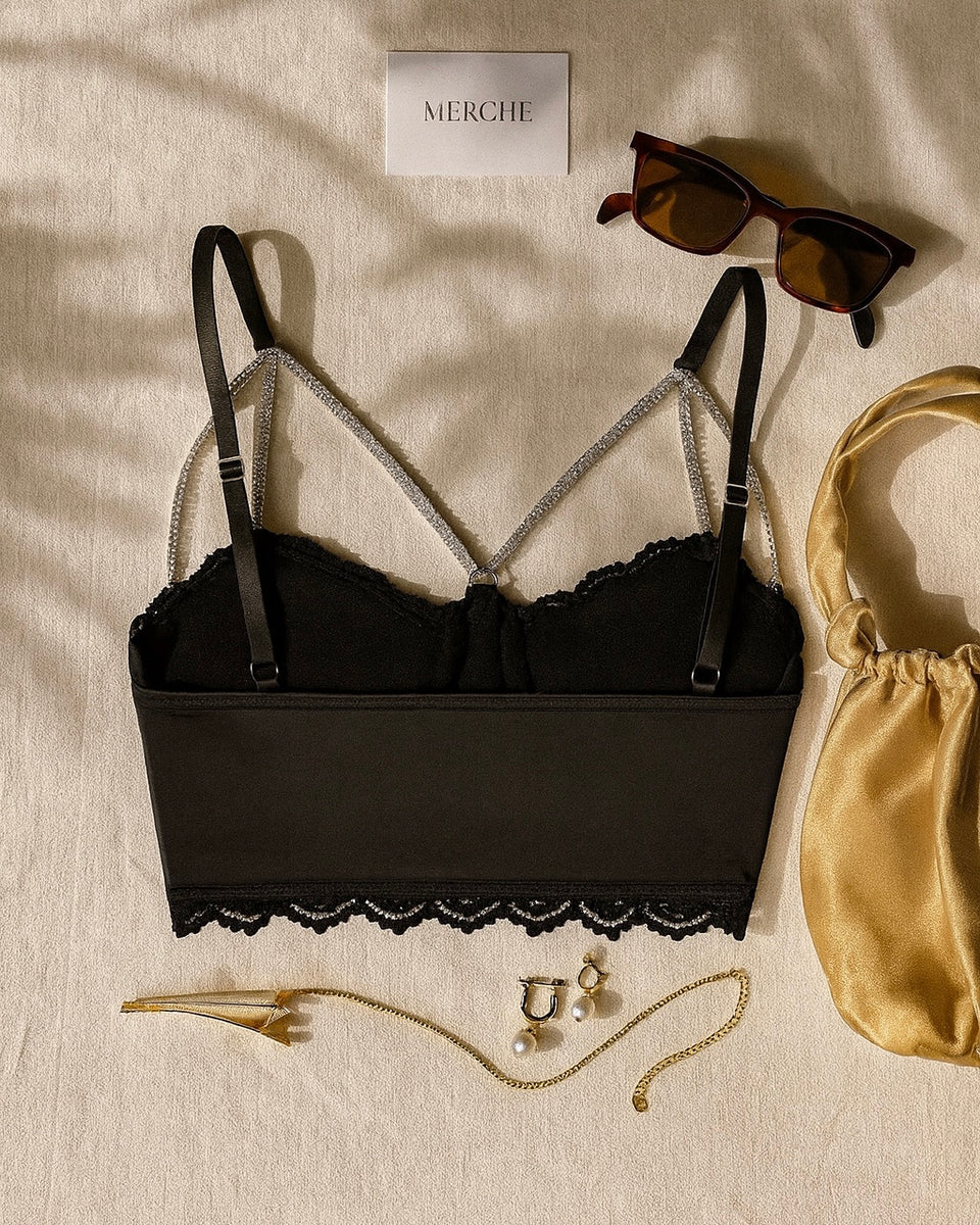 LATE NIGHTS DIAMOND DETAIL BRALETTE – Merche - Fashion Store